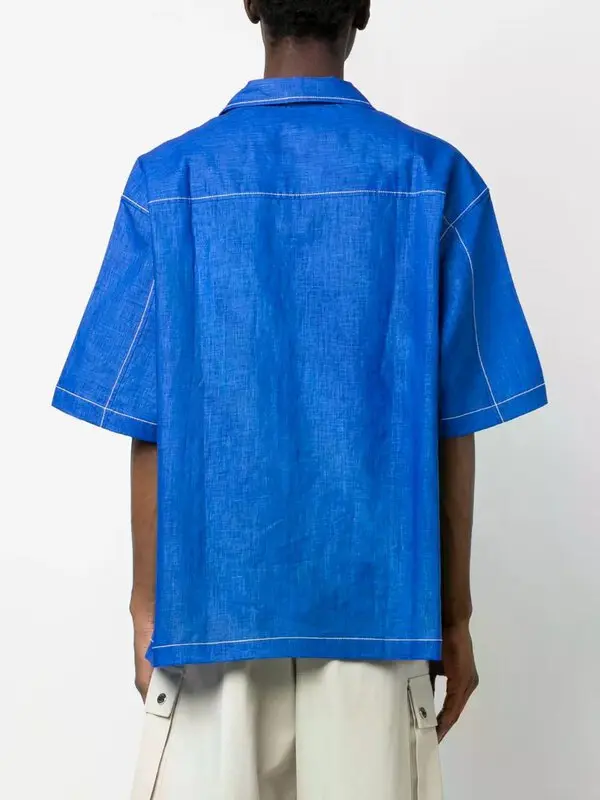 Sunnei Cuban-collar Linen Shirt