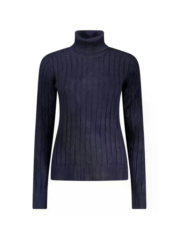 NORWAY 1963 Cable-knit Roll-neck Sweater