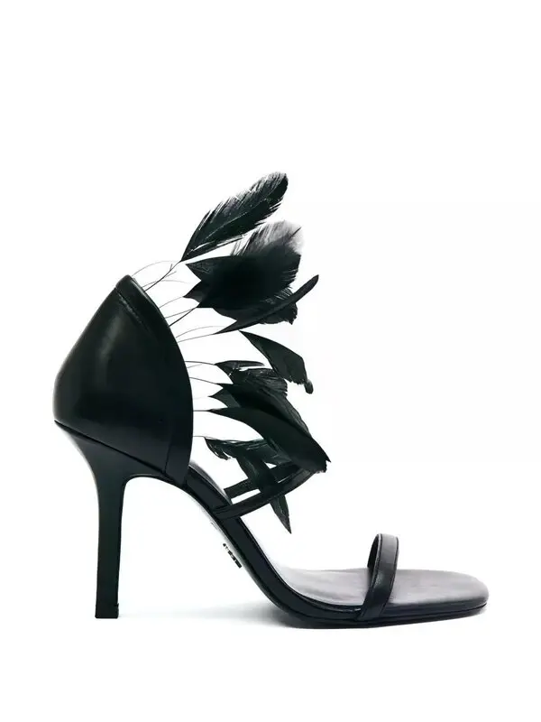 Patrizia Pepe Sandals With Feather Detailing