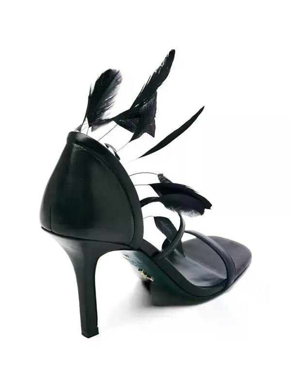 Patrizia Pepe Sandals With Feather Detailing