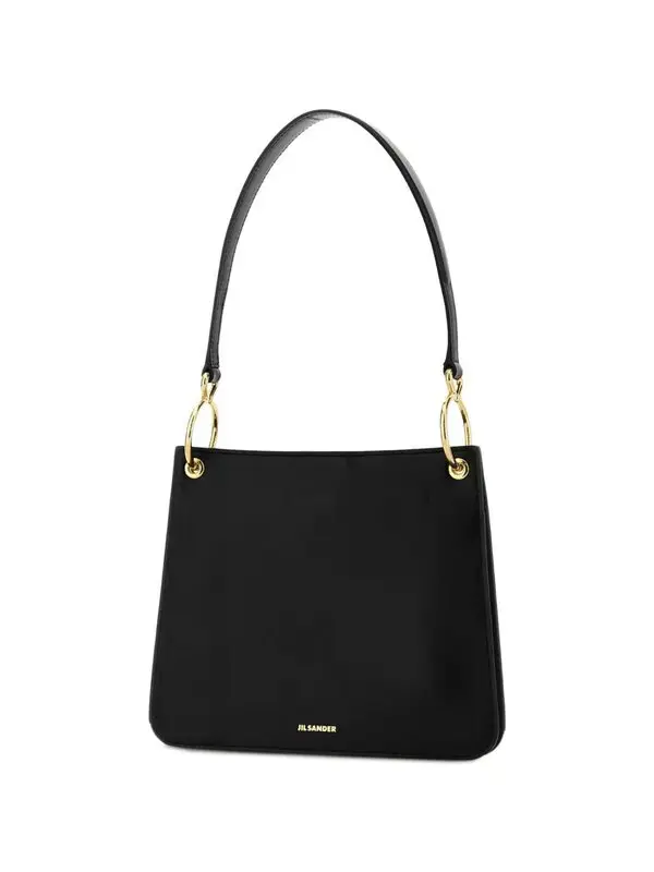 JIL SANDER Ring-detail Shoulder Bag - Black