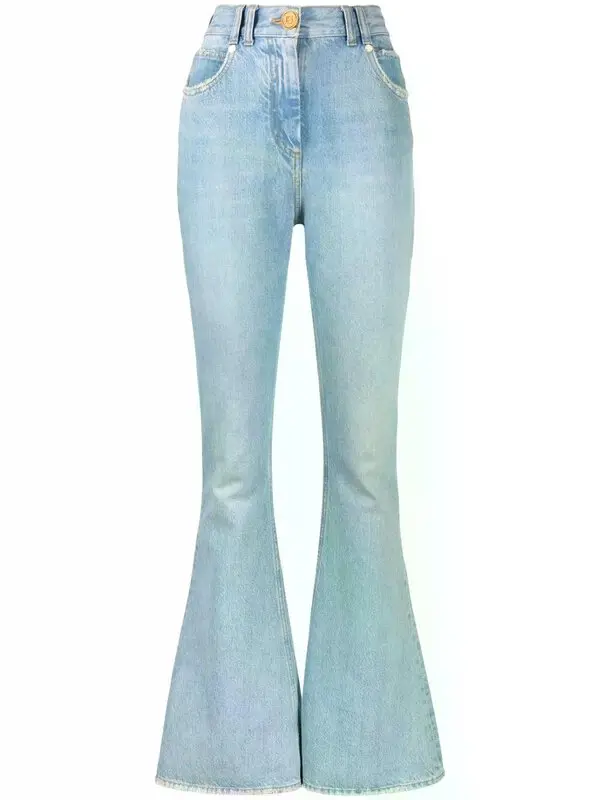 Balmain Monogram Bootcut Jeans