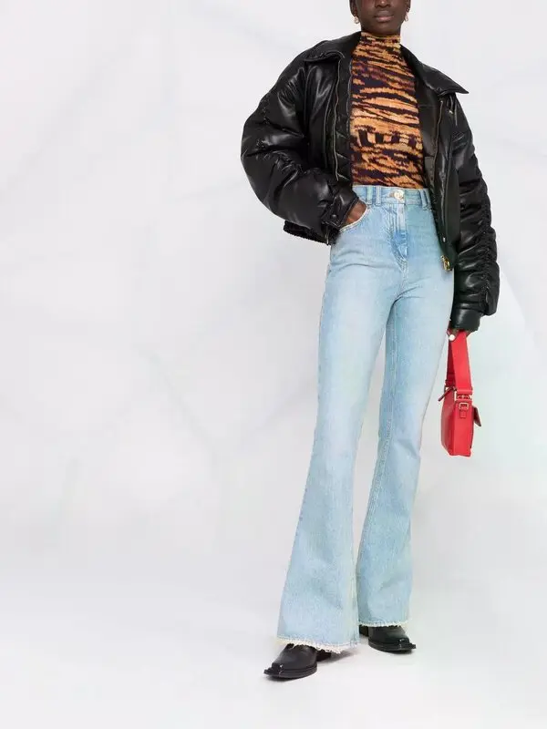 Balmain Monogram Bootcut Jeans
