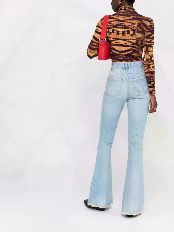 Balmain Monogram Bootcut Jeans