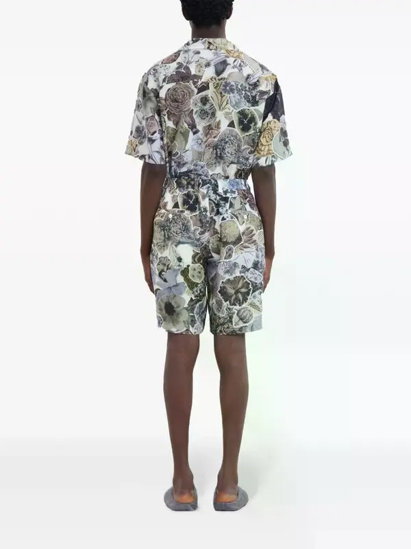 Marni Floral-print Silk Shorts