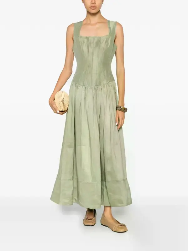 Aje Spirelle Maxi Dress - Green