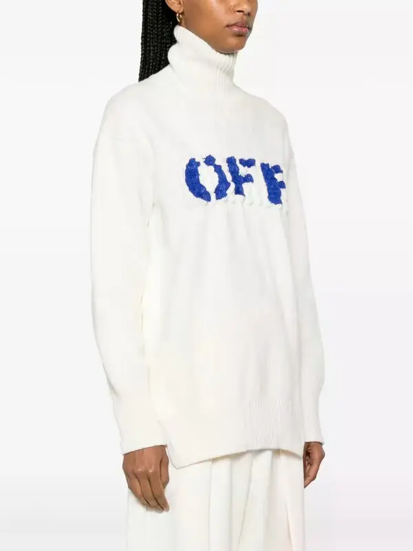 Off-White Logo-appliqué Wool Jumper
