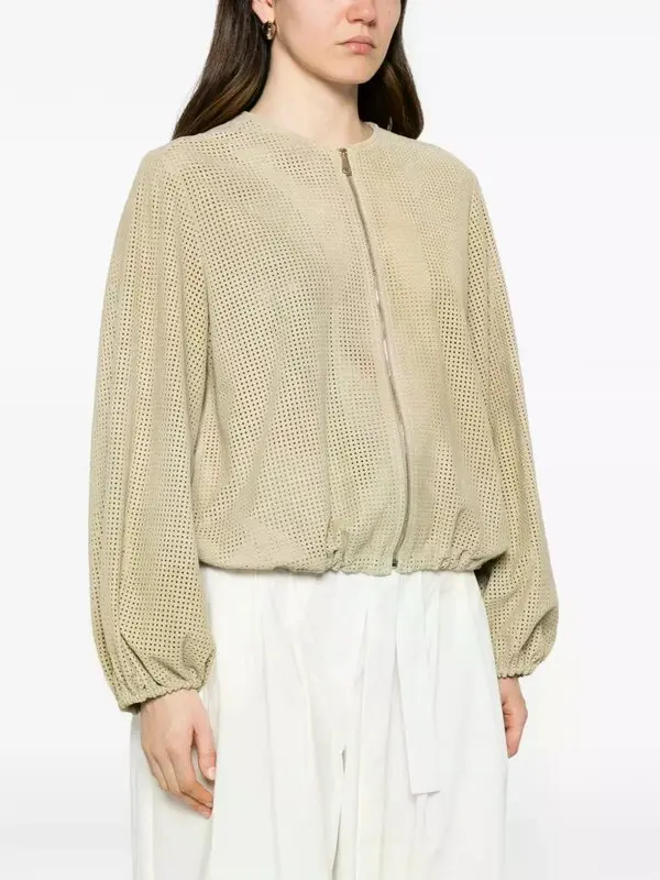 Fabiana Filippi Perforated Zip-up Jacket
