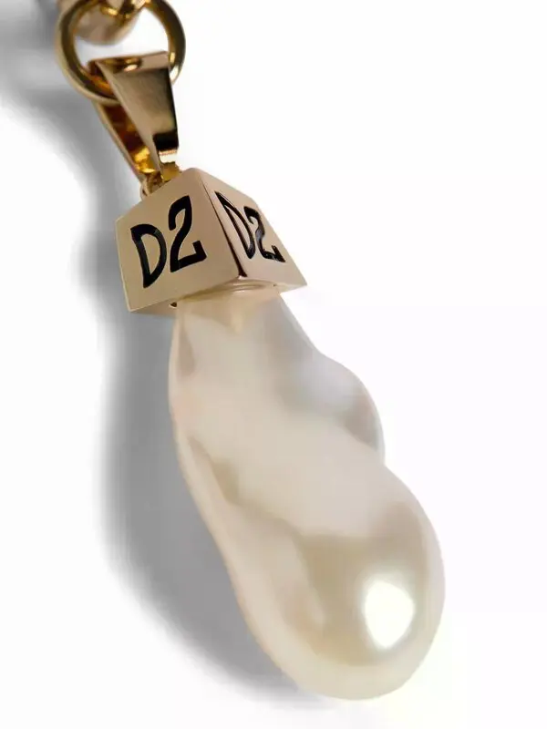 Dsquared2 Logo-engraved Pearl Drop Earring