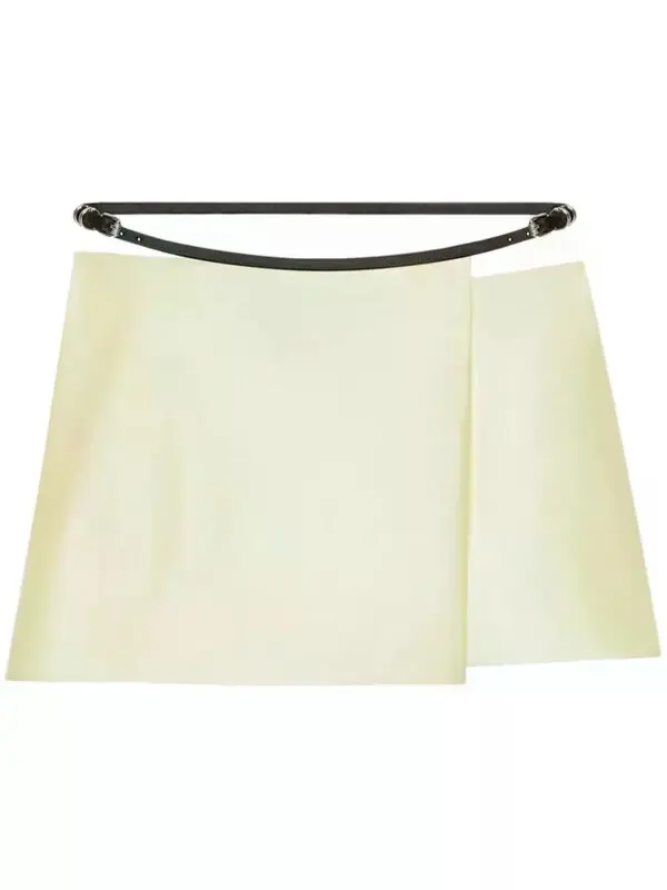 Givenchy Satin A-line Mini Skirt - Yellow