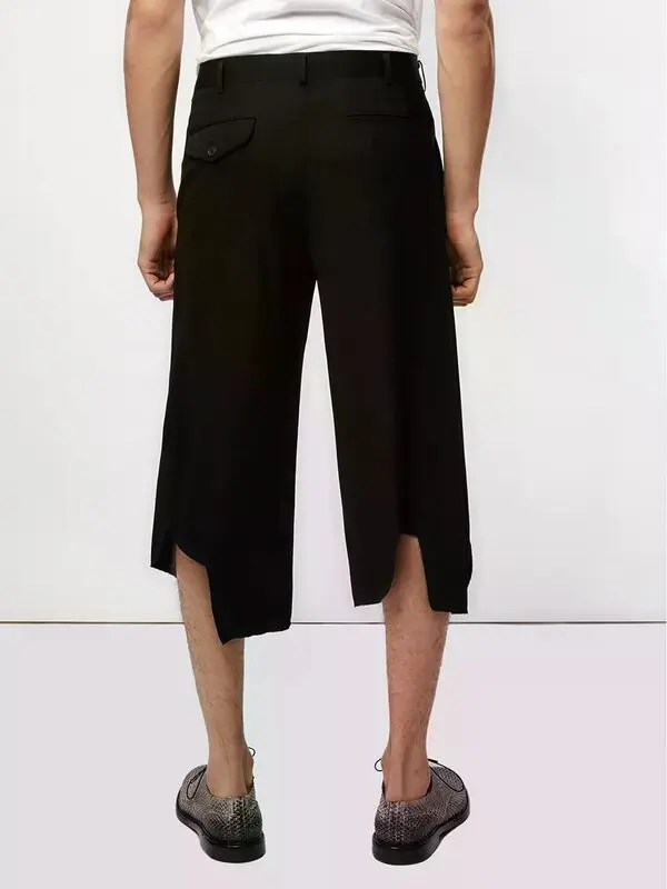 Comme Des Garçons Uneven Cropped Trousers