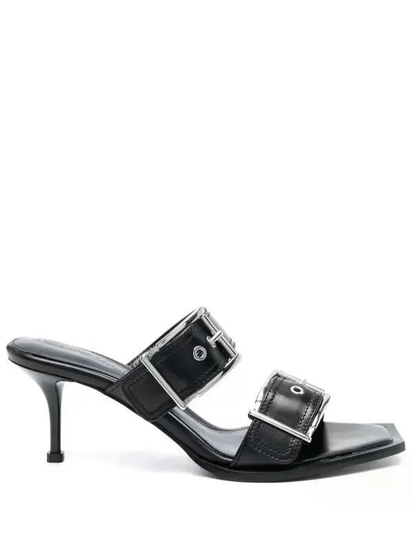 Alexander McQueen 75mm Leather Buckled Sandals
