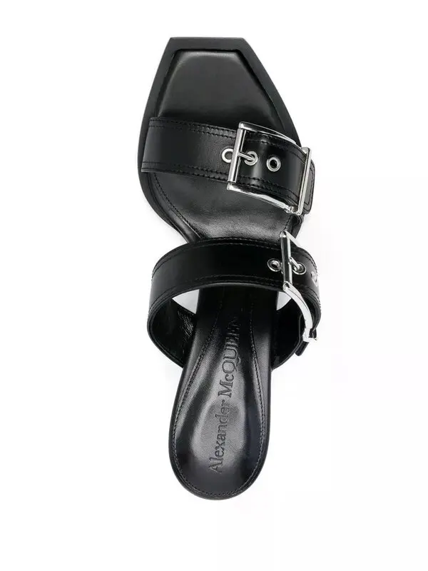 Alexander McQueen 75mm Leather Buckled Sandals