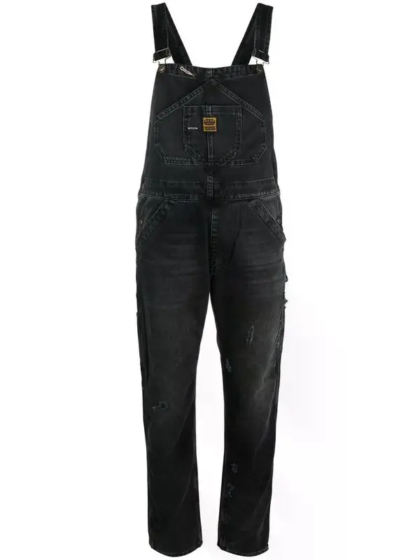 WASHINGTON DEE-CEE Logo-patch Denim Dungarees
