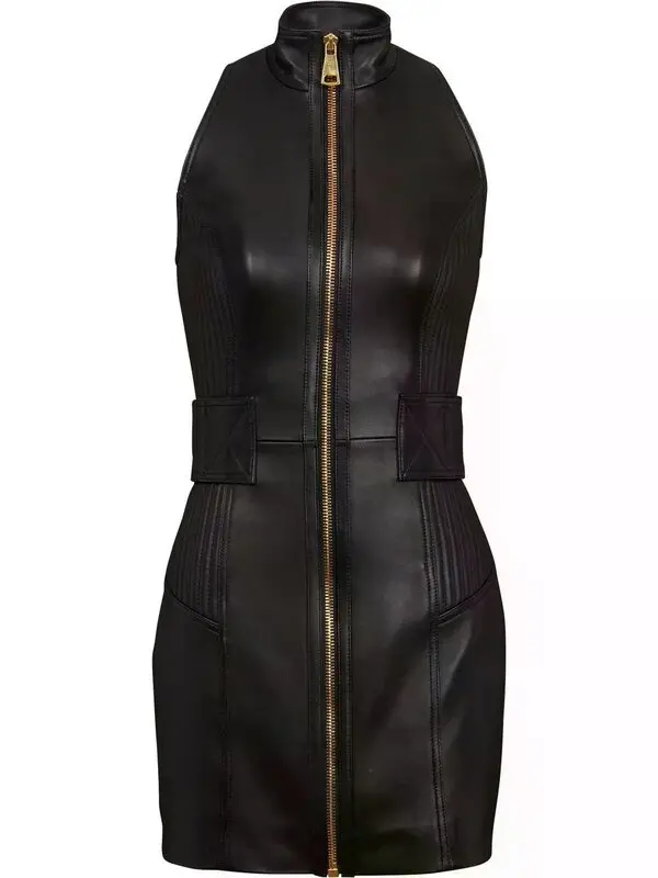Balmain Leather Mini Dress