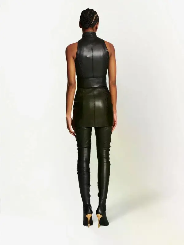 Balmain Leather Mini Dress