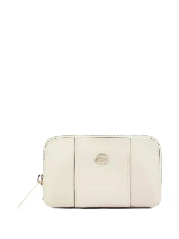PIQUADRO Logo-plaque Leather Key Holder - Neutrals
