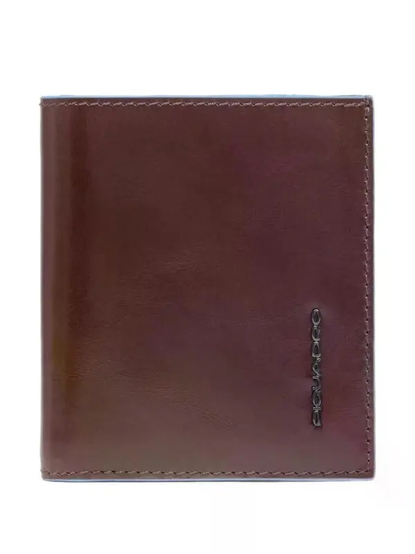 PIQUADRO Logo-plaque Leather Cardholder - Brown