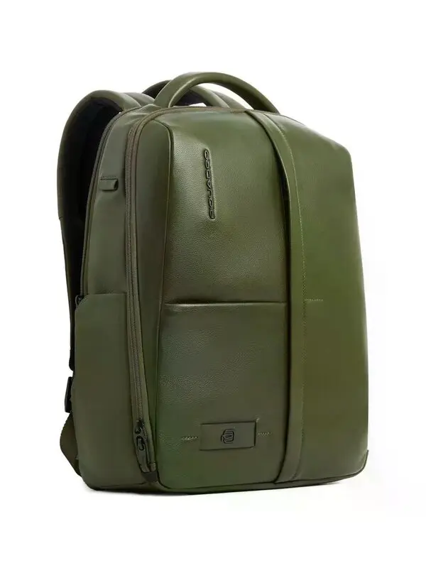 PIQUADRO Leather Laptop Backpack