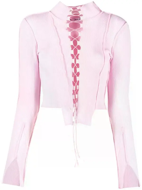 JULFER Fine-ribbed Cropped Top