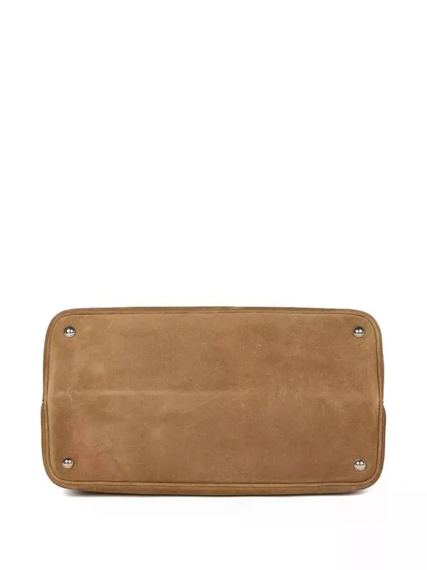 Prada Crocodile-effect Turn-lock Top Handle Bag