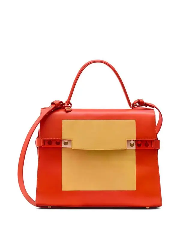 Delvaux Tempête Mm Top Handle Bag - Orange