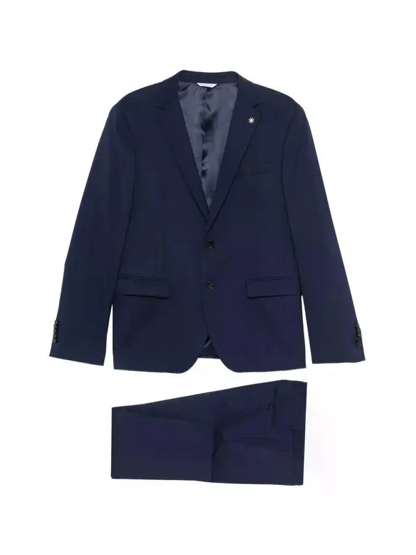 MANUEL RITZ Single-breasted Suit - Blue