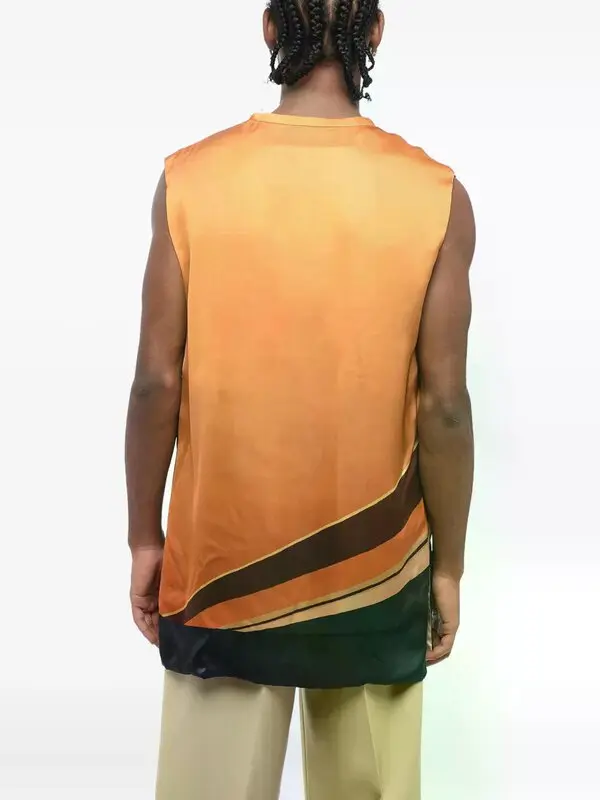 JIL SANDER Geometric Print Sleeveless Top