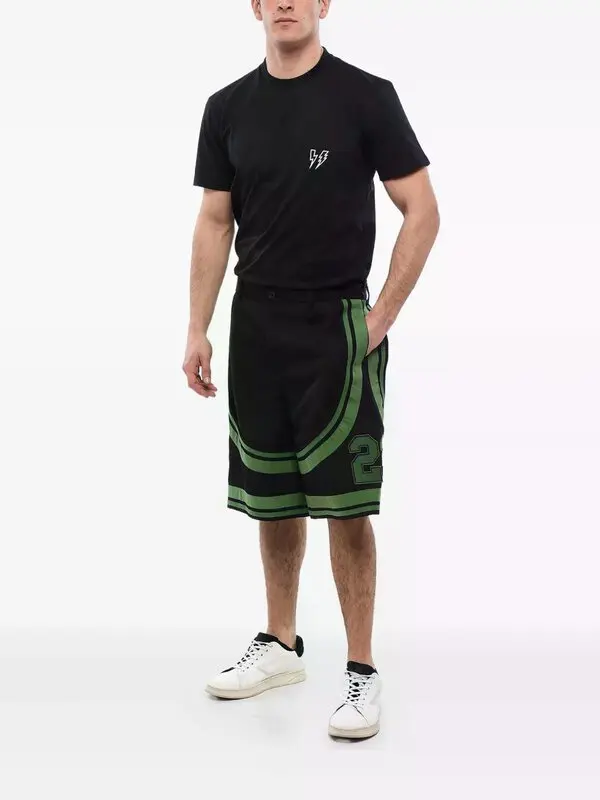 Off-White Curved-stripe Shorts