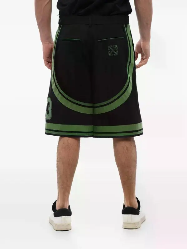 Off-White Curved-stripe Shorts