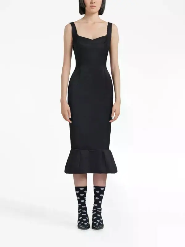Marni Flounce-hem Sheath Midi Dress