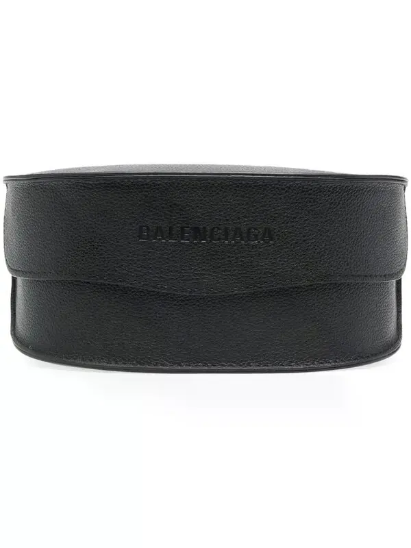 Balenciaga Leather Sunglasses Case - Black