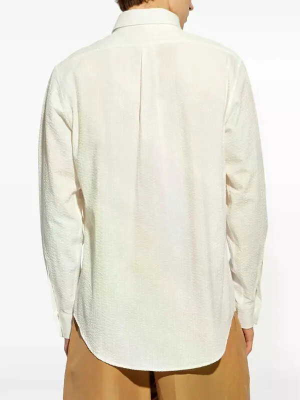 Givenchy 4g Seersucker-texture Cotton Shirt