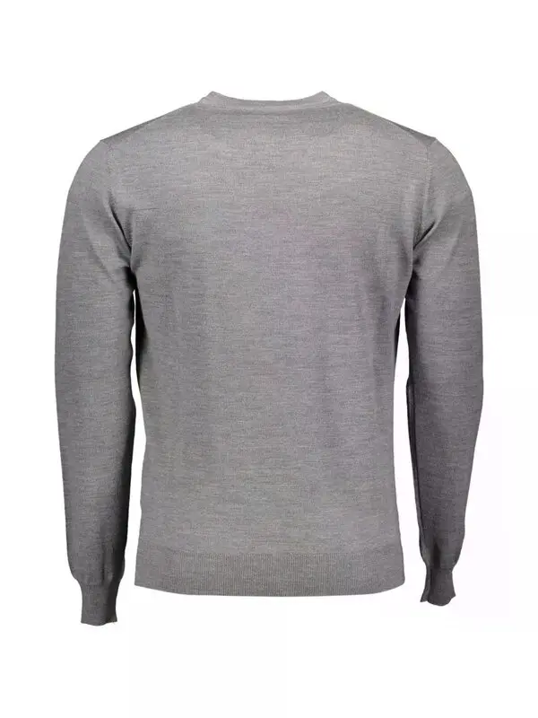 HARMONT & BLAINE Logo-embroidered Merino Wool Sweater - Grey