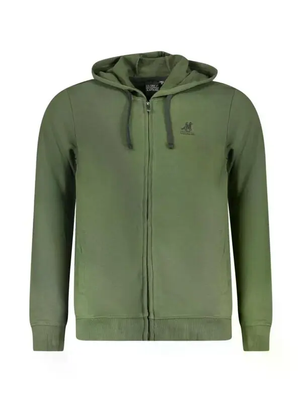 U.S. Grand Logo-embroidered Zip-up Hoodie