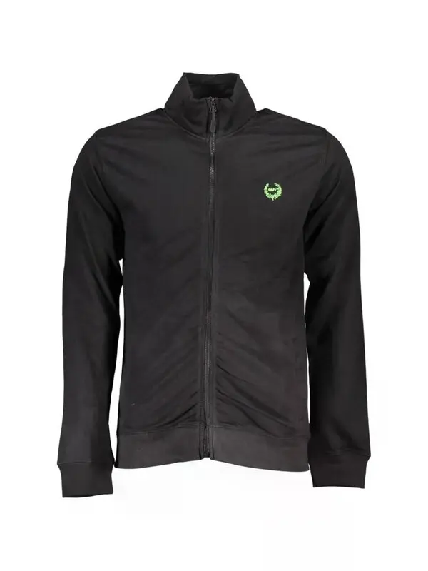 GIAN MARCO VENTURI VINTAGE Logo-patch Zip-up Sweater