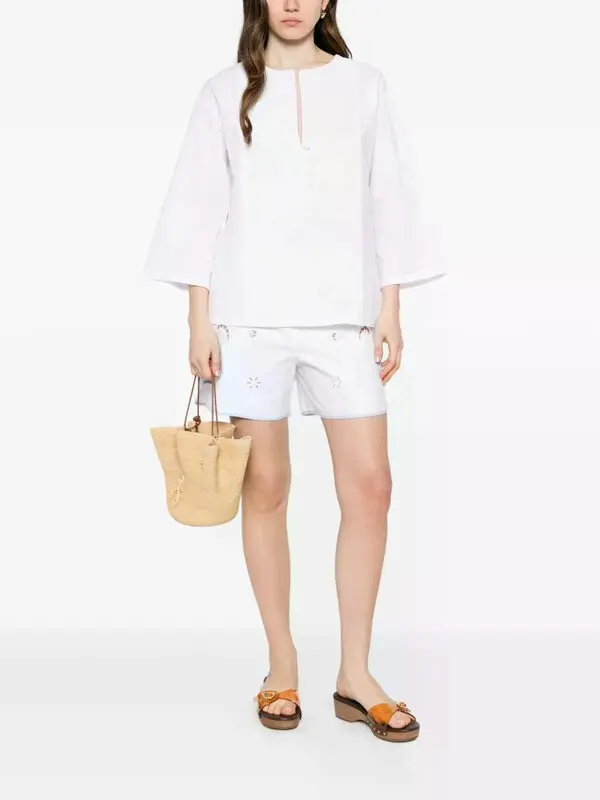 RELAX RE-LUX Piped Curved-hem Shorts