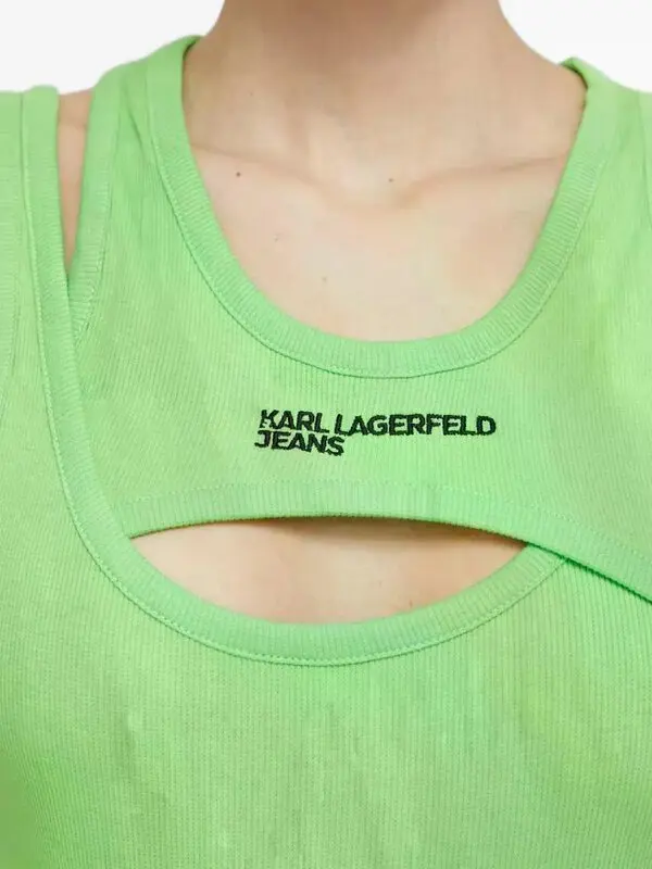 Karl Lagerfeld Cut-out Tank Top