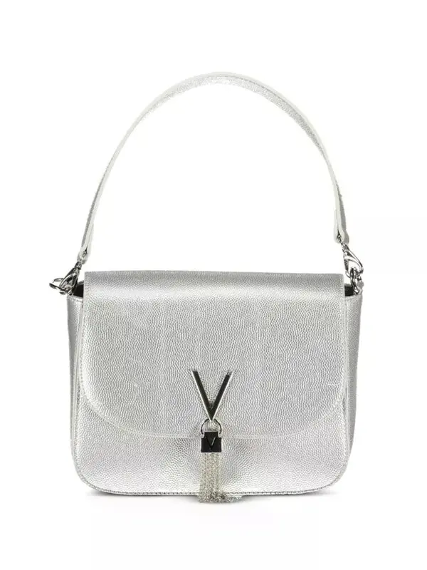 MARIO VALENTINO Tassel Detail Metallic Shoulder Bag