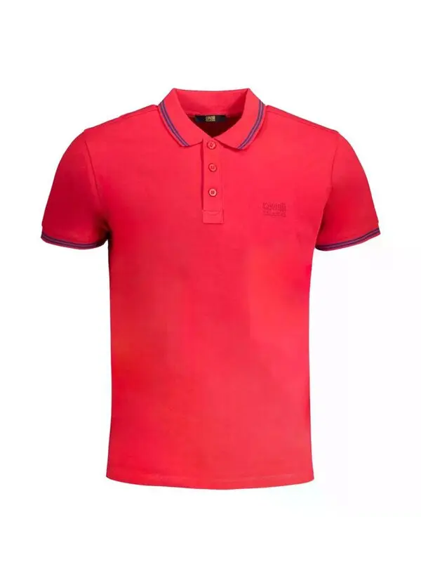 Roberto Cavalli Logo-embroidered Tipped Polo Shirt