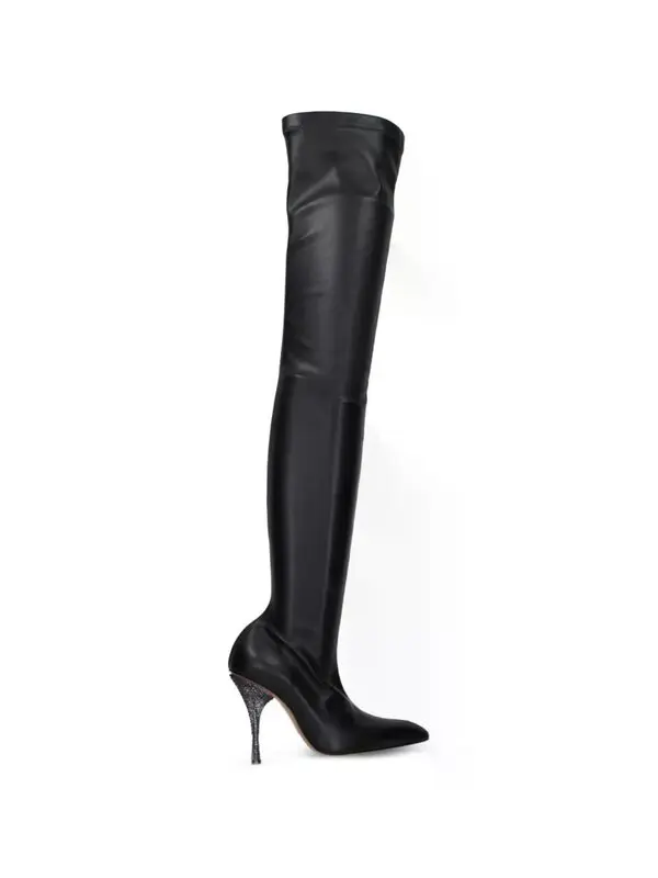 Off-White Embellished-heel Over-the-knee Boots
