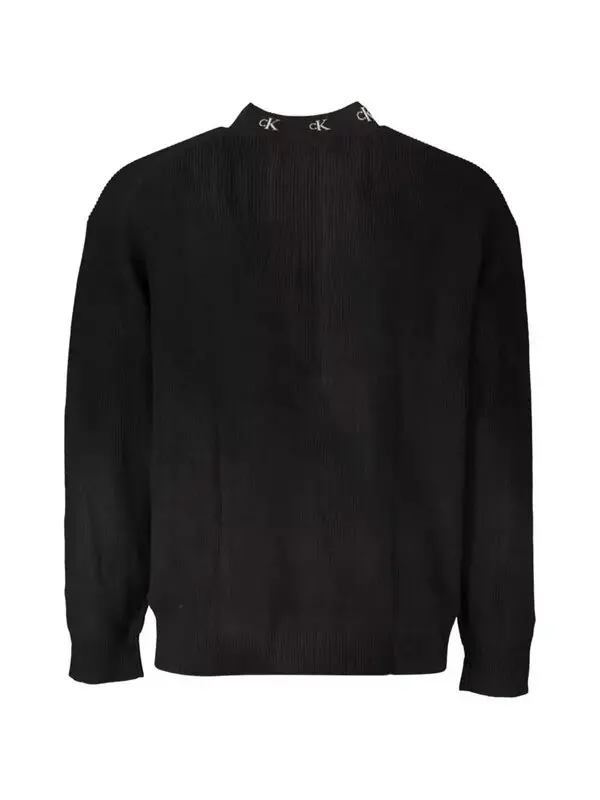 Calvin Klein Ribbed-knit Logo-neckline Sweater