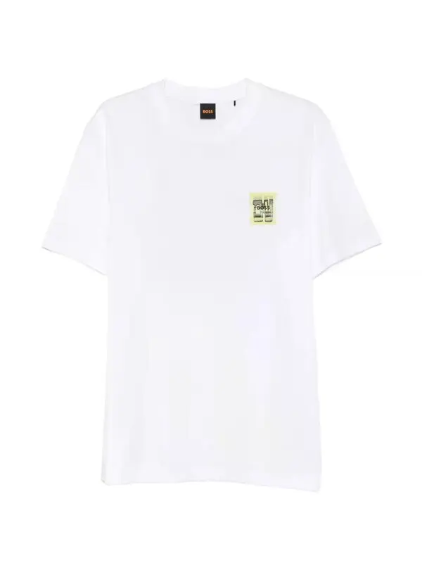 BOSS Cotton-jersey T-shirt With Printed Artwork