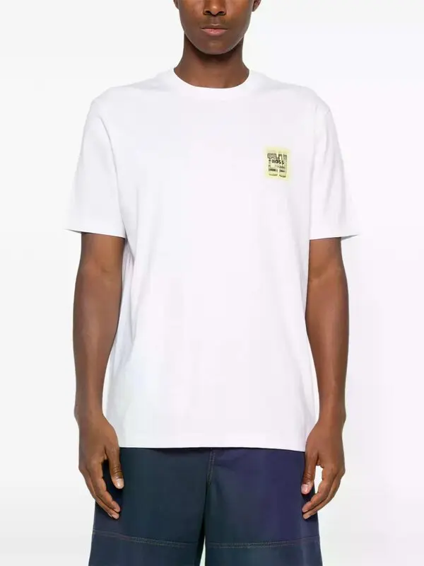 BOSS Cotton-jersey T-shirt With Printed Artwork