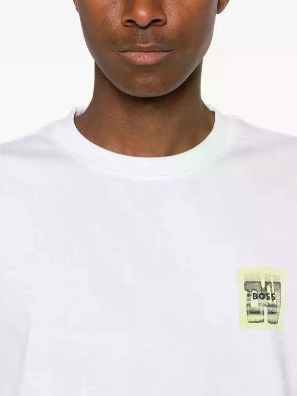 BOSS Cotton-jersey T-shirt With Printed Artwork