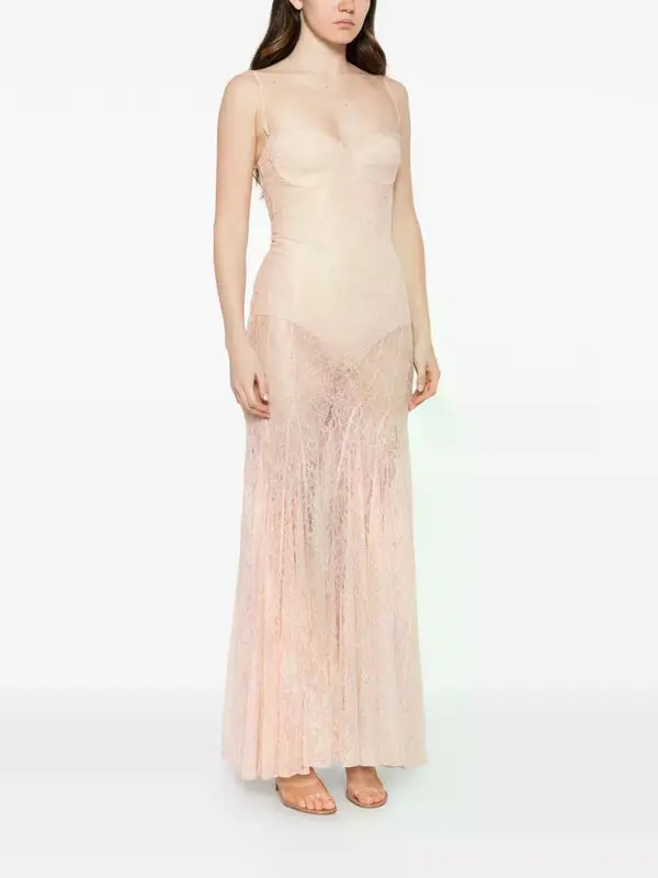 Elisabetta Franchi Lace Maxi Dress
