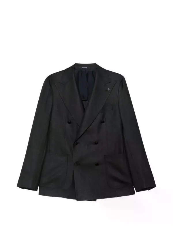 Tagliatore Double-breasted Peak-lapels Blazer - Blue