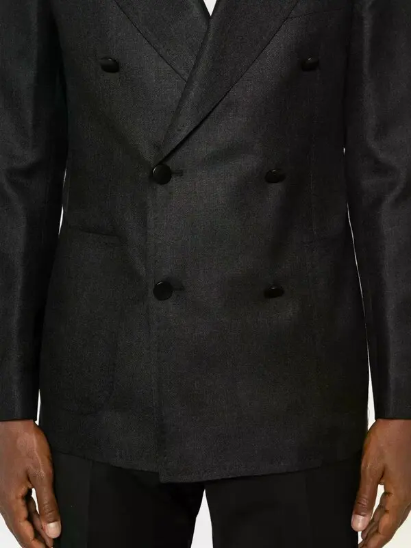Tagliatore Double-breasted Peak-lapels Blazer - Blue