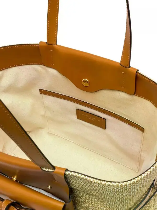 GIANNI CHIARINI Belty Woven Tote Bag