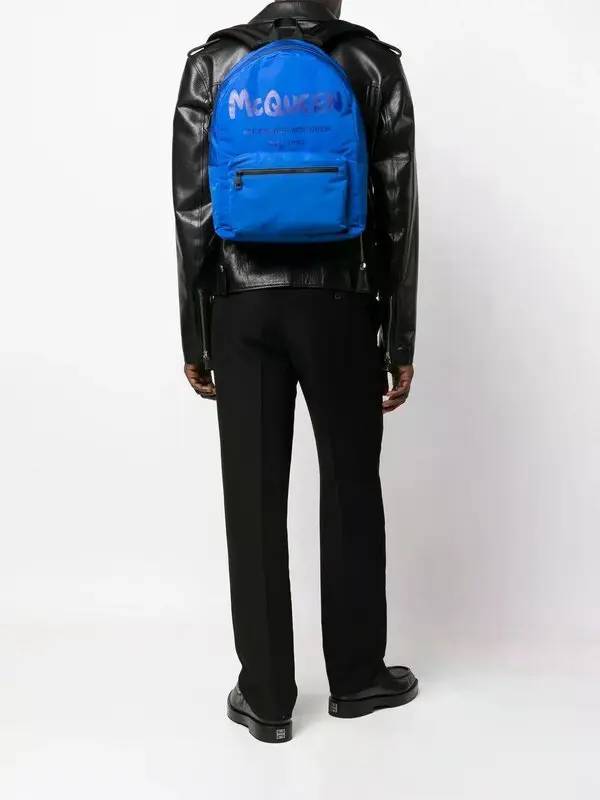 Alexander McQueen Logo-print Zipped Backpack